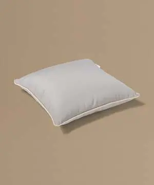 BUSINESS & PLEASURE The Small Square Throw Pillow Pillow - Fog