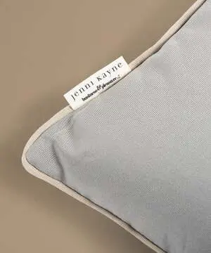 BUSINESS & PLEASURE The Small Square Throw Pillow Pillow - Fog