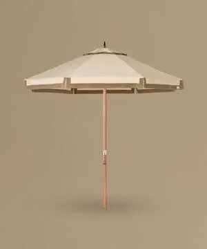 BUSINESS & PLEASURE The Resort Market Umbrella - Tan