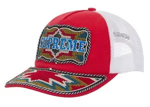 Supreme Western Embroidered Mesh Back 5-panel Cap