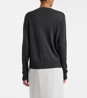 THE ROW Ondre Cashmere And Silk V-neck Sweater