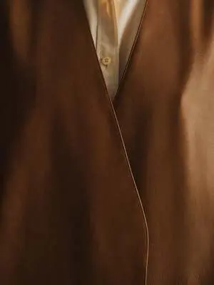 THE ROW Clarisa Calfskin Leather Coat