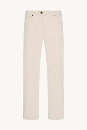 THE ROW Riáco Cropped Straight Leg Jeans - Ecru