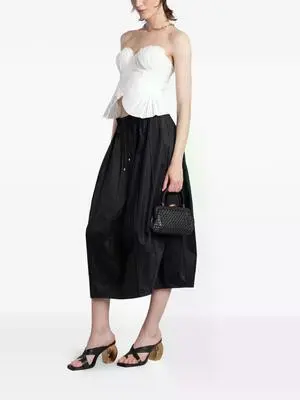 Cult Gaia Rivena Drawstring Midi Skirt - Black