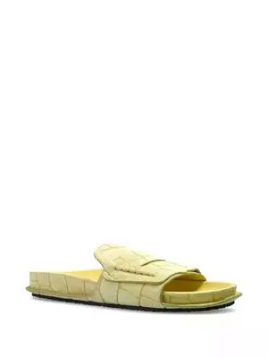 Jacquemus Croc-effect Leather Flat Sandals