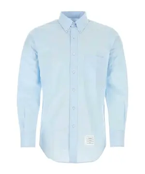 Thom Browne Logo Patch Long-sleeved Shirt