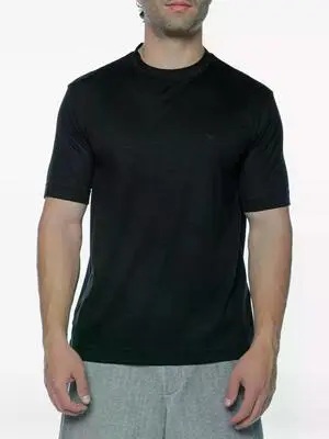 Emporio Armani Logo-embroidered Wool T-shirt