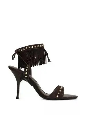 MARC ELLIS Fringed Stud-embellished Sandals