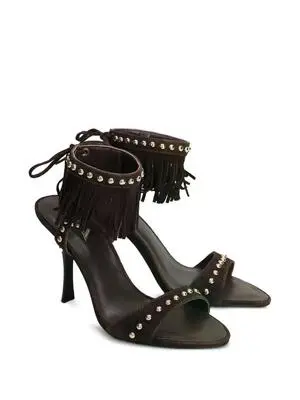 MARC ELLIS Fringed Stud-embellished Sandals