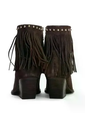 MARC ELLIS Fringed Studded Ankle Boots