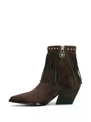 MARC ELLIS Fringed Studded Ankle Boots