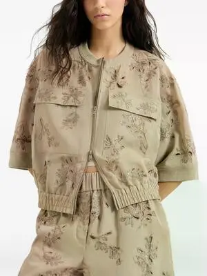 Brunello Cucinelli Cotton Organza Broderie Anglaise Jacket - Neutrals