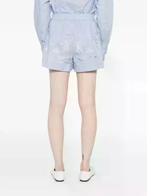 Sandro Broderie Anglaise Embroidered Shorts