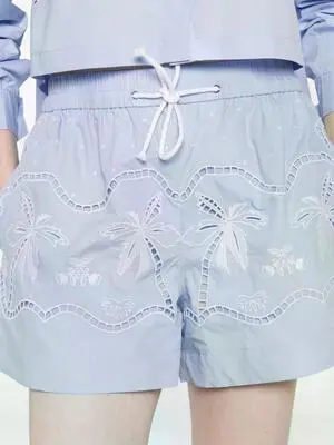 Sandro Broderie Anglaise Embroidered Shorts