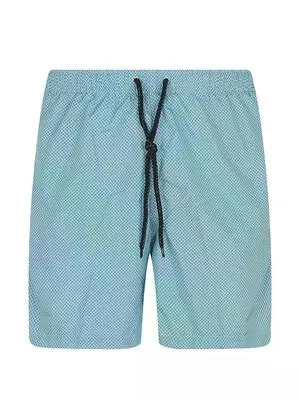 DRUMOHR Geometric Print Swim Shorts - Blue