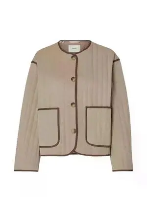 SELECTED Quilted Contrast-trim Cardigan