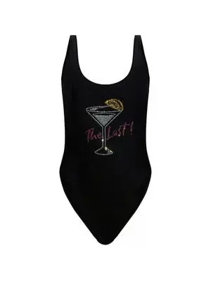 Oseree Gem-embellished Sleeveless High-cut Swimsuit