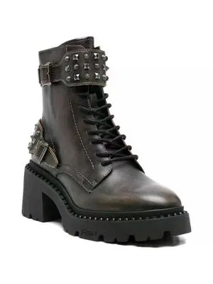 Ash Stud-embellished Buckled Boots