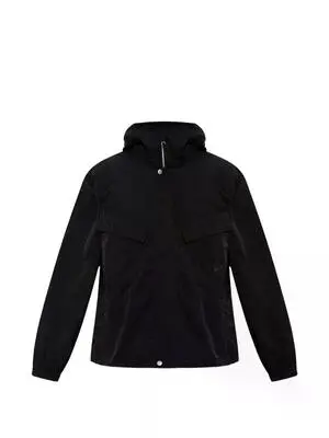 Kenzo Logo Embroidered Hooded Jacket - Black