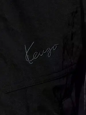 Kenzo Logo Embroidered Hooded Jacket