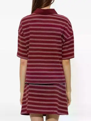GESTUZ Pilova Striped Short-sleeve Polo Shirt