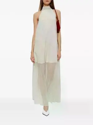 GESTUZ Halterneck Polka-dot Dress - Neutrals
