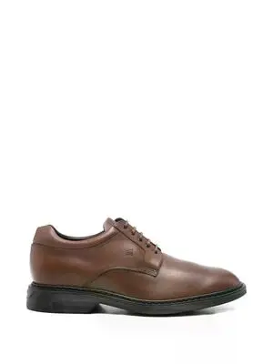 Hogan Embossed Logo Derby Shoes - Brown