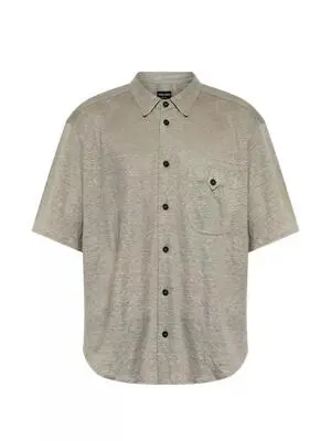Giorgio Armani Short-sleeve Button-down Shirt - Grey