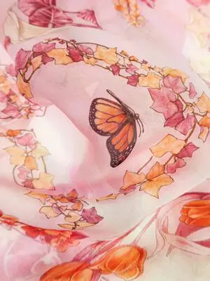FERRAGAMO Floral-print Silk Scarf