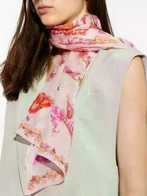 FERRAGAMO Floral-print Silk Scarf