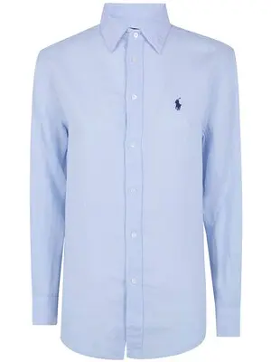 Polo Ralph Lauren Classic Long Sleeve Linen Shirt - Blue
