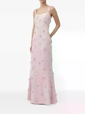 Simkhai Briella Floral-appliqué Gown - Pink