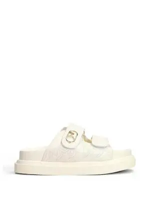 MARC ELLIS Calipso 002 Quilted Sandals - White