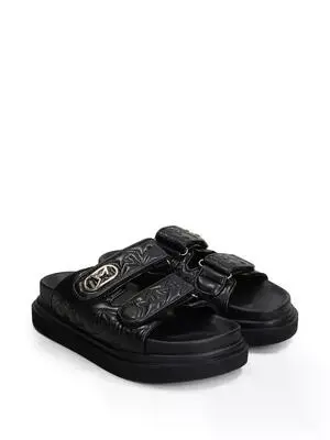 MARC ELLIS Calipso Logo Plaque Touch-strap Sandals
