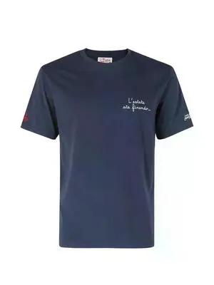 MC2 SAINT BARTH Portofino Embroidered T-shirt - Blue