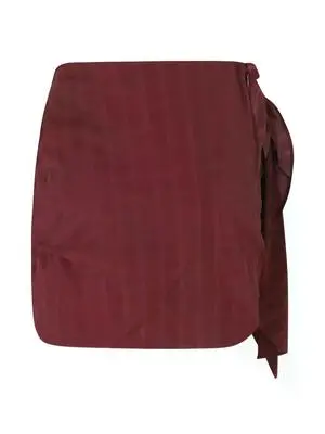 ISABELLE BLANCHE Check-pattern Knot Detail Skirt