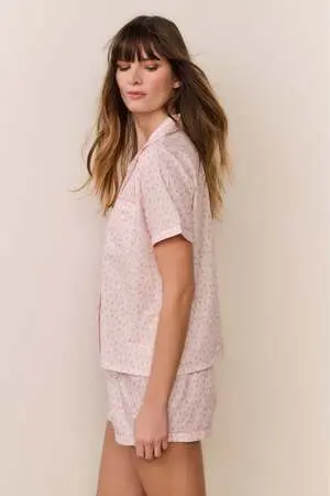 LoveShackFancy Midnight Haze Polo Pj Short Set