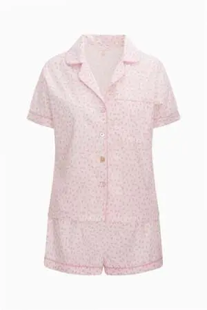 LoveShackFancy Midnight Haze Polo Pj Short Set