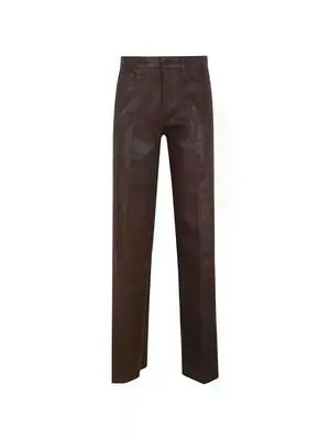 L'Agence Scottie Coated Wide-leg Jeans
