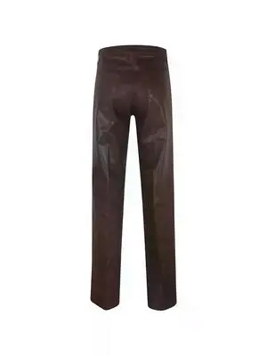 L'Agence Scottie Coated Wide-leg Jeans