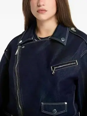 Guess Belted Contrast-stitch Biker Jacket