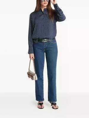 Michael Kors Polka-dot Long-sleeve Shirt - Blue