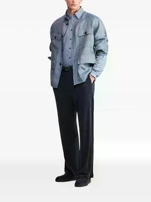 Giorgio Armani Shirt Regular Fit In Pure Linen Single Jersey