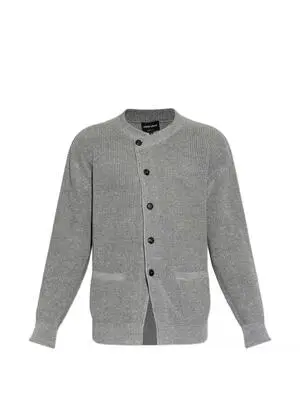 Giorgio Armani Off-centre Ribbed-knit Cardigan