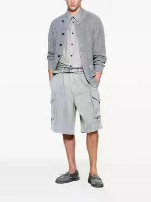 Giorgio Armani Off-centre Ribbed-knit Cardigan