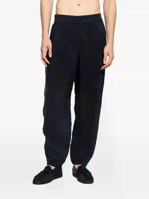 Giorgio Armani Crinkled-effect Tapered Trousers