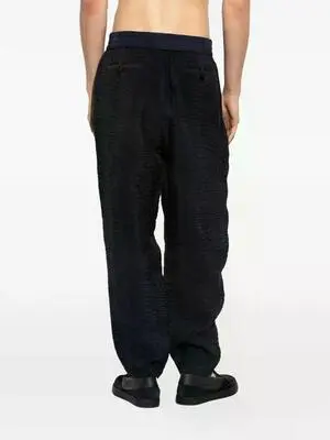 Giorgio Armani Crinkled-effect Tapered Trousers