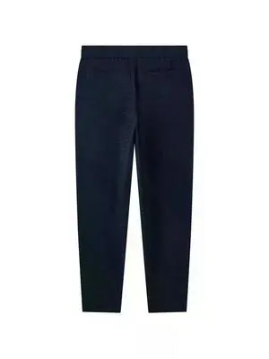 Giorgio Armani Crinkled-effect Tapered Trousers - Blue