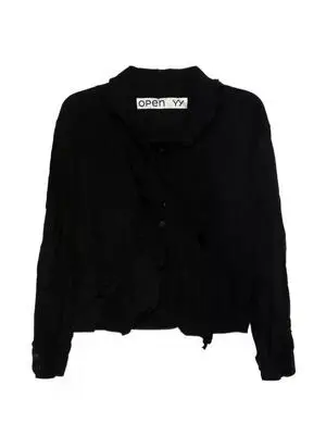 OPEN YY Crinkled Jacket - Black
