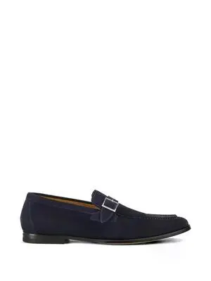 DOUCAL'S Suede Buckle Loafers - Blue